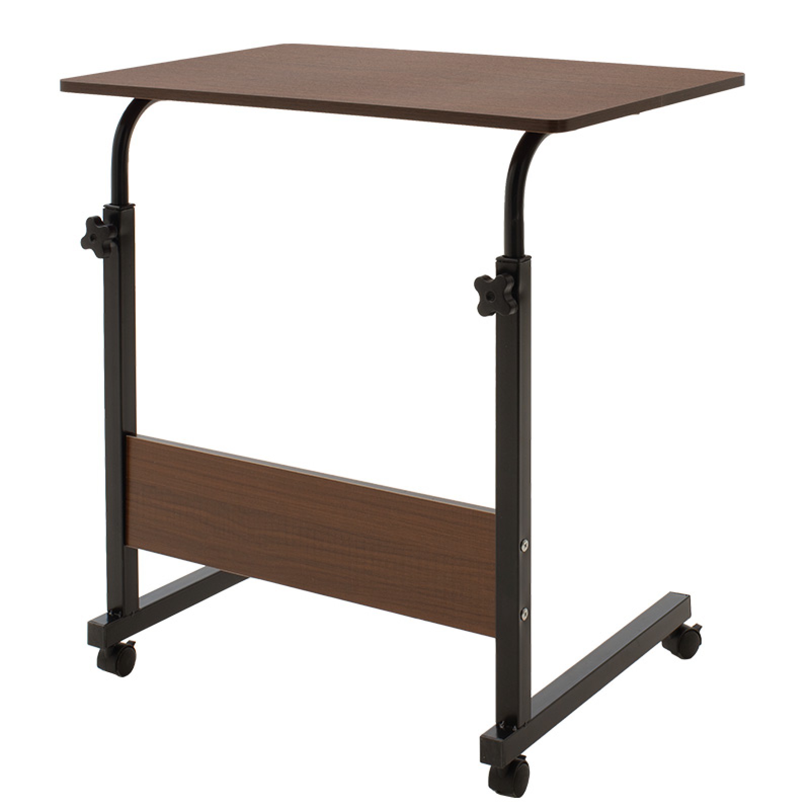 Metalic lifting computer table Piper pakoworld MDF in walnut color ...