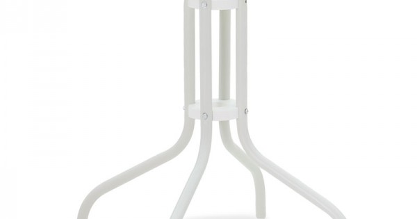 Watson pakoworld table metal white-glass D60x70cm