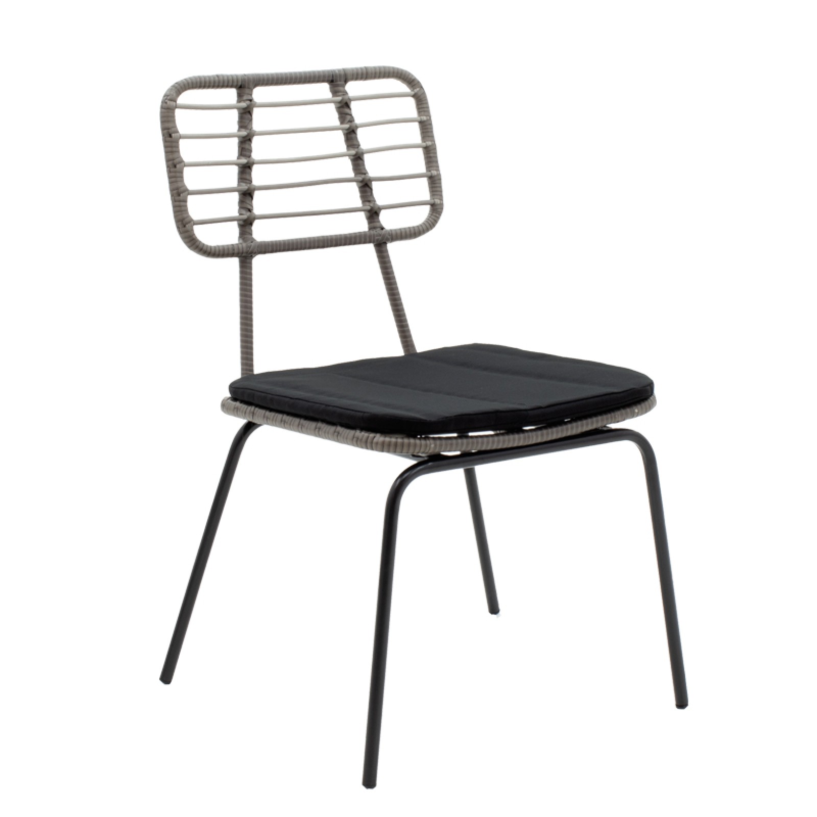 Dining table Naoki - Kliton set of 3 pakoworld anthracite aluminum and ...