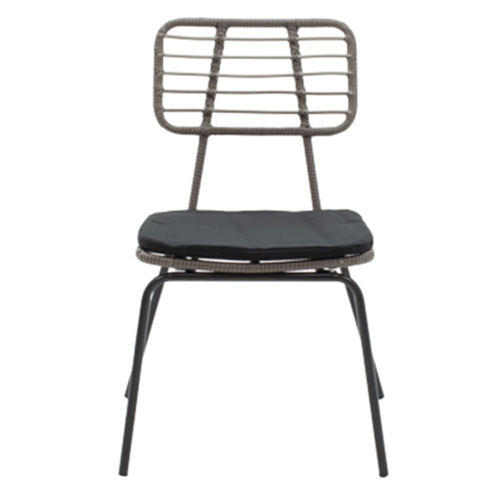 Dining table Naoki - Kliton set of 3 pakoworld anthracite aluminum and ...