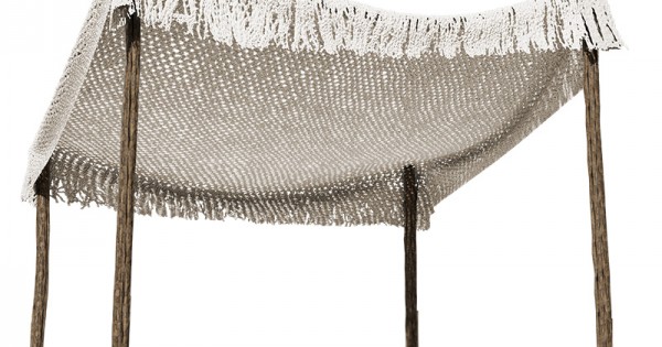 Day bed Roof macrame pakoworld beige 3x3m