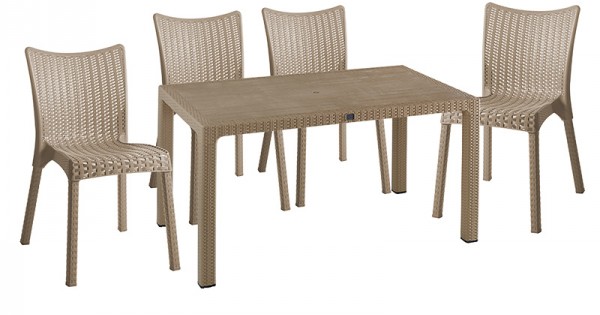 Dining set Explore-Confident pakoworld set 5pieces PP ...