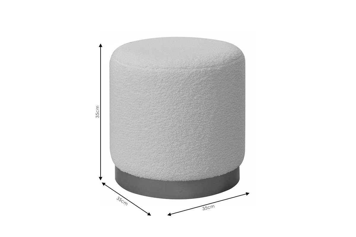 Stool Dash pakoworld velvet dark green-golden D35x35cm