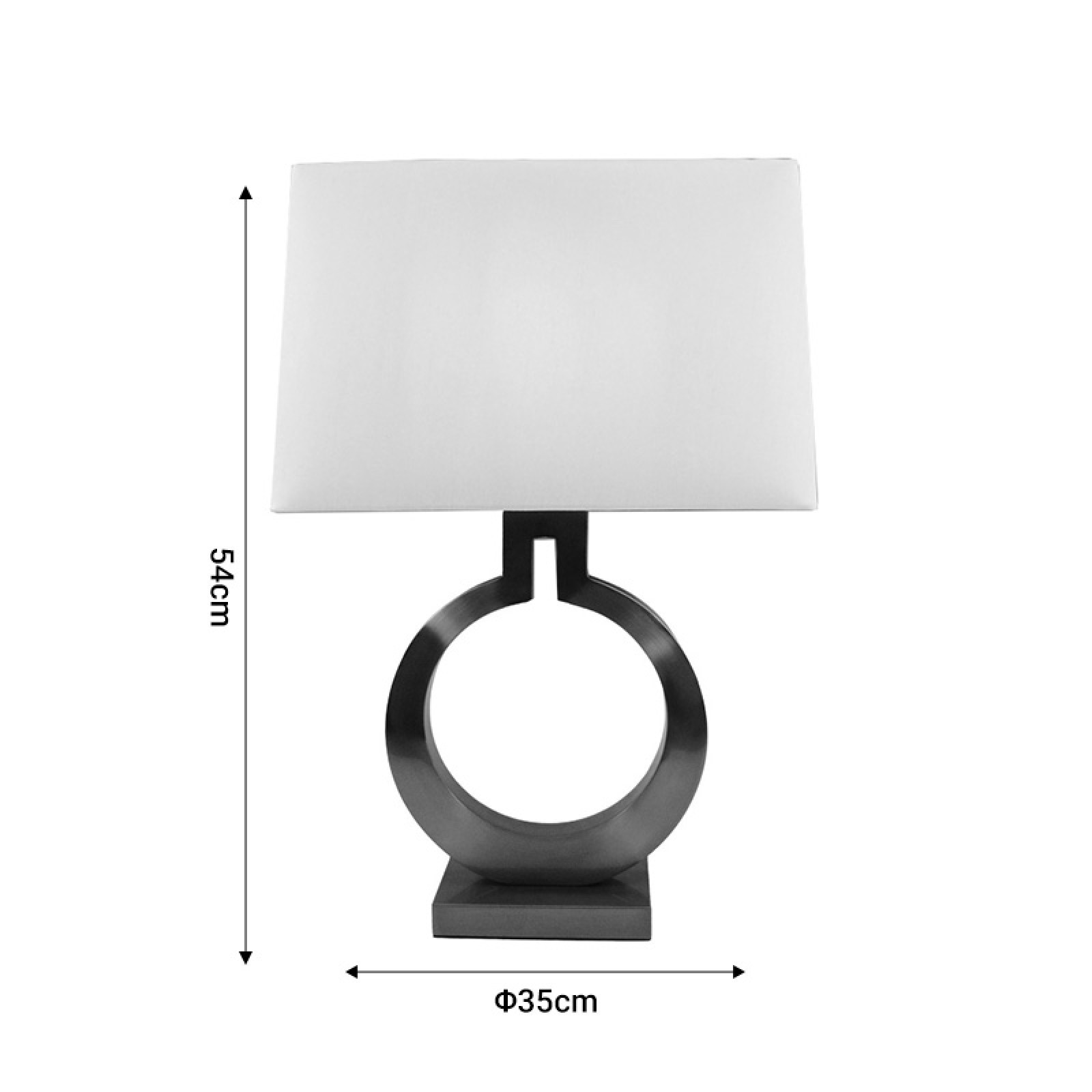 Table lamp Prism Inart E27 gold metal-cream fabric D35x54cm