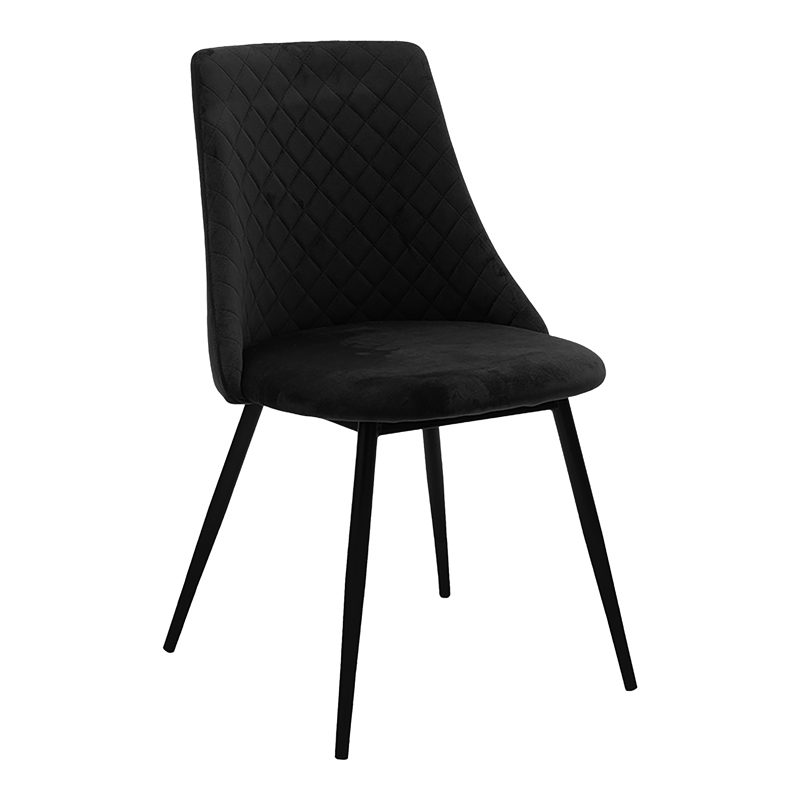 Chair Giselle black velvet-black leg - ΕΒΕΝΟΣ ΕΠΙΠΛΑ ΚΕΡΚΥΡΑ