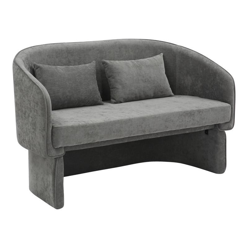 Two-seater sofa Playmob gray fabric 128x65x79cm - ΕΒΕΝΟΣ ΕΠΙΠΛΑ ΚΕΡΚΥΡΑ
